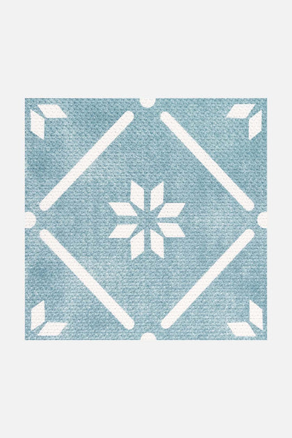 Outdoor Bellis Spinel Rug: Light Blue Colour and Geometric Pattern ...