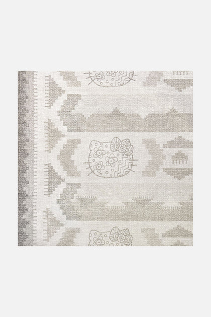Hello Kitty Kilim Almond Rug: Ethnic Pattern in Beige | Teppana ...